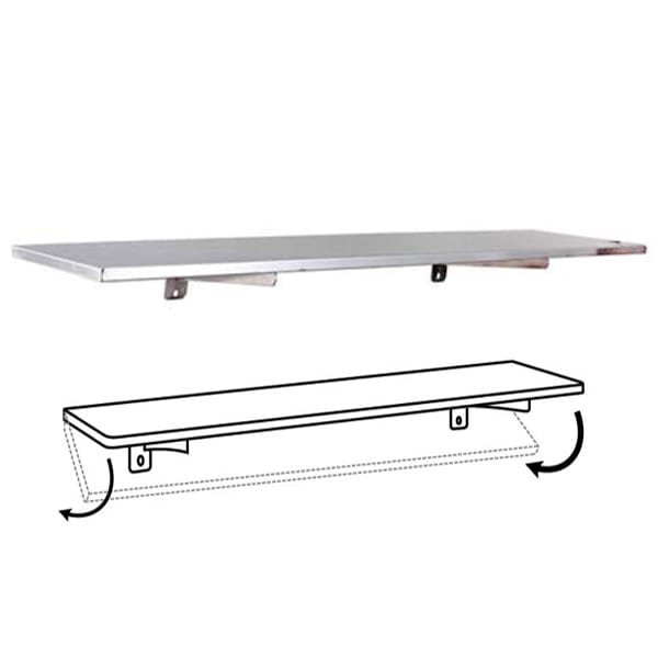 Solid Wall Shelves WSF 90 | Rak Dinding 90cm Stainless